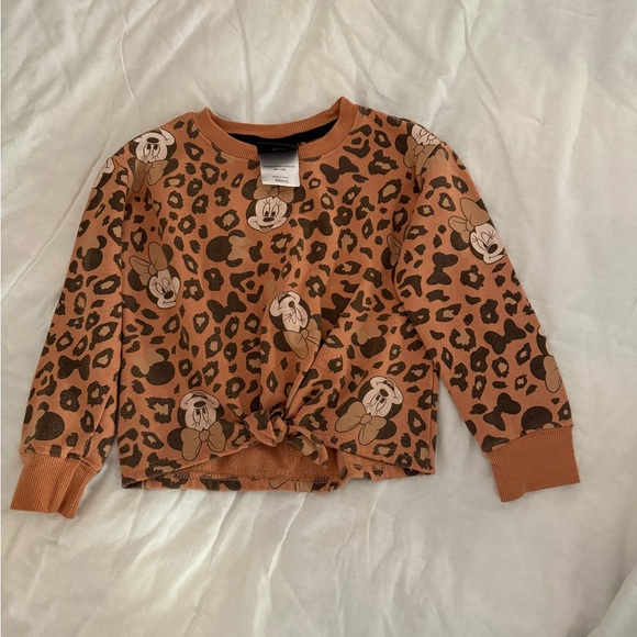 Disney | Shirts & Tops | Kids Minnie Mouse Leopard Print Top | Poshmark